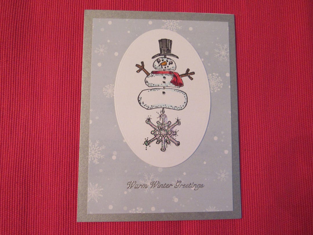 Snowman Ornament Rubber Stamp - Etsy