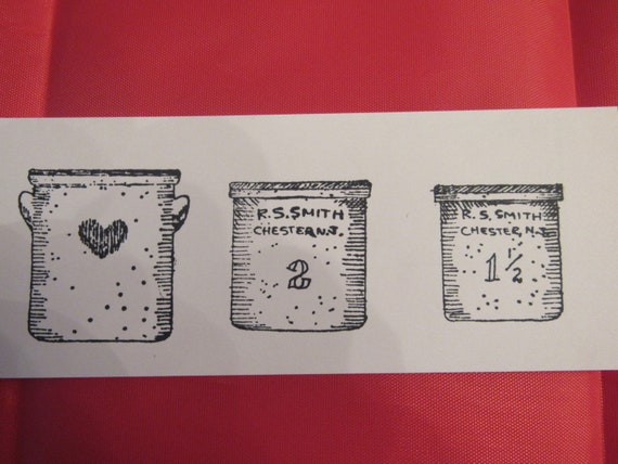 It's a Crock 3-piece Rubber Stamp Set. - Etsy