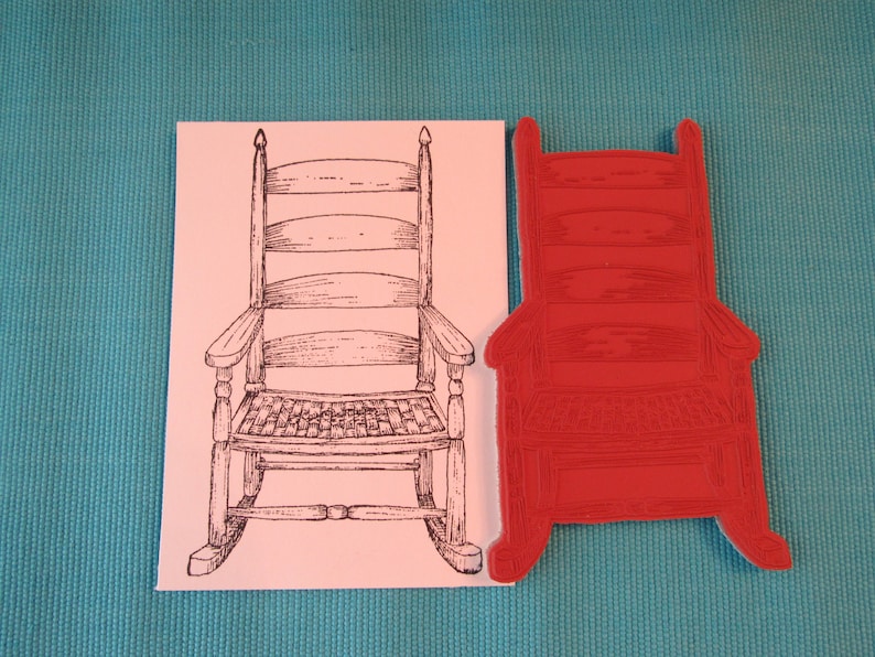 Rocking Chair Rubber Stamp - Etsy