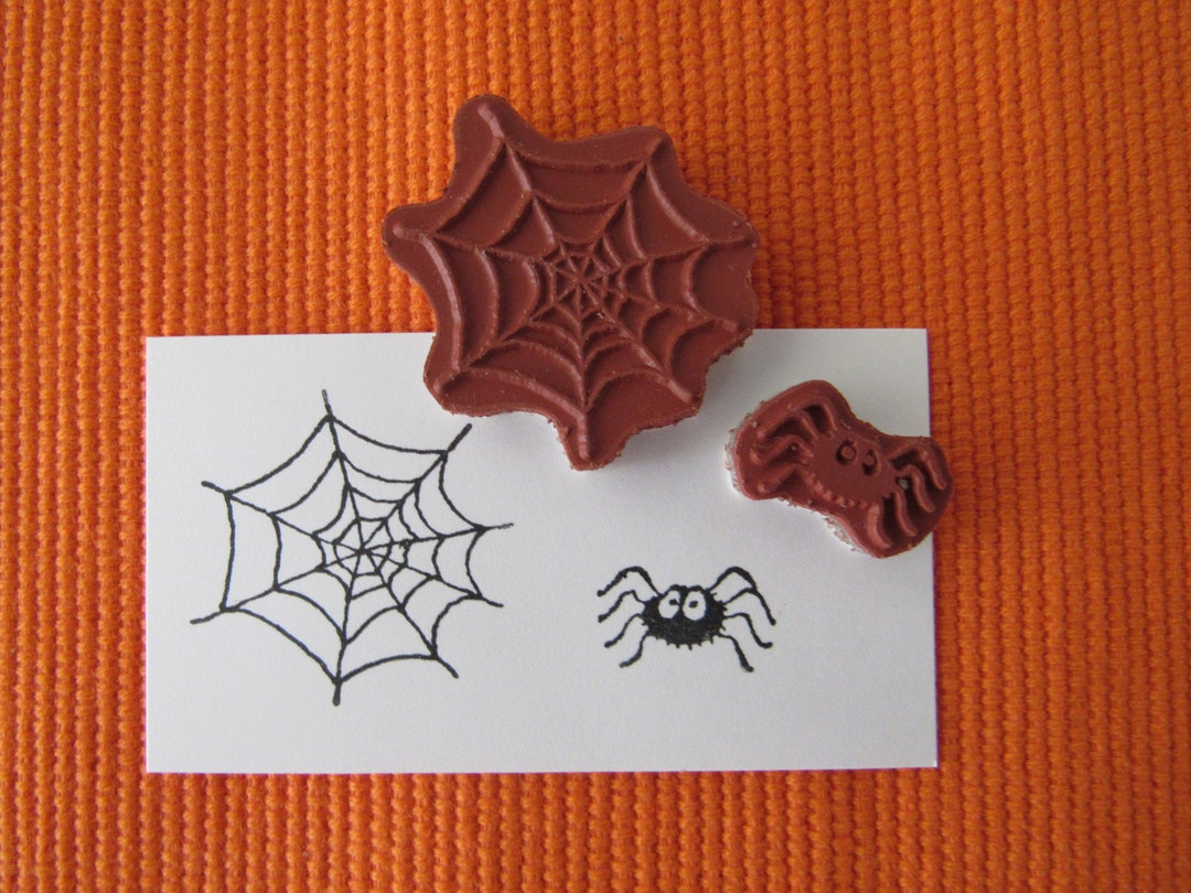 Spider Web and Spider Rubber Stamps - Etsy