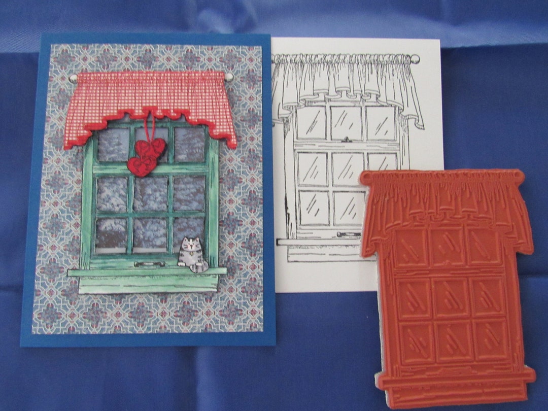 Cottage Window Rubber Stamp - Etsy