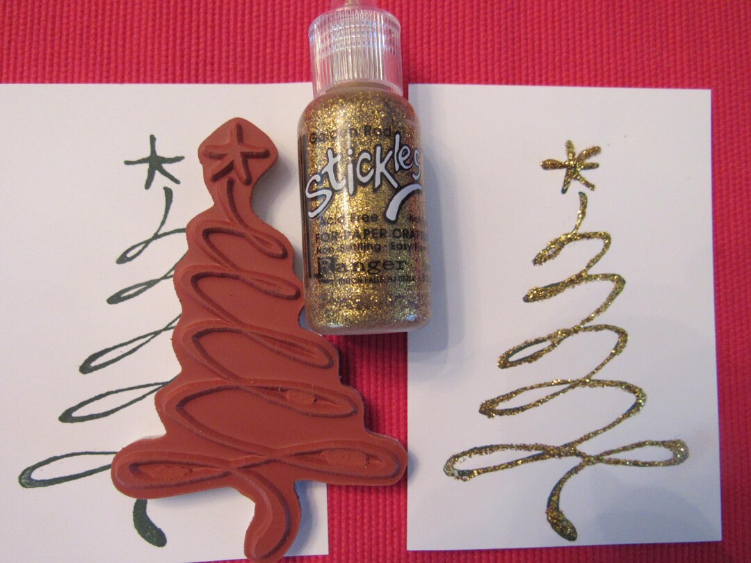 Swirl Tree Rubber Stamp - Etsy