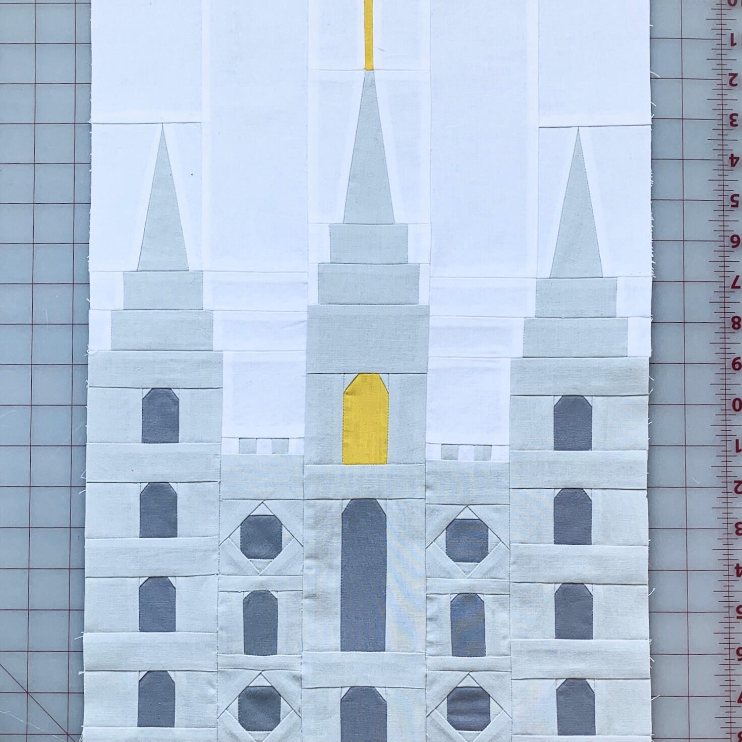 The Salt Lake Temple Quilt Block Pattern-foundation Paper - Etsy