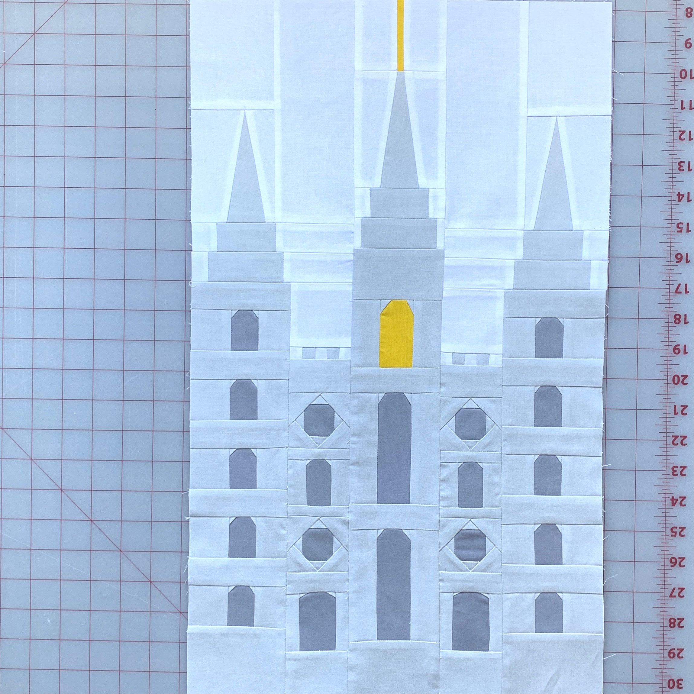 The Salt Lake Temple Quilt Block Pattern-foundation Paper - Etsy