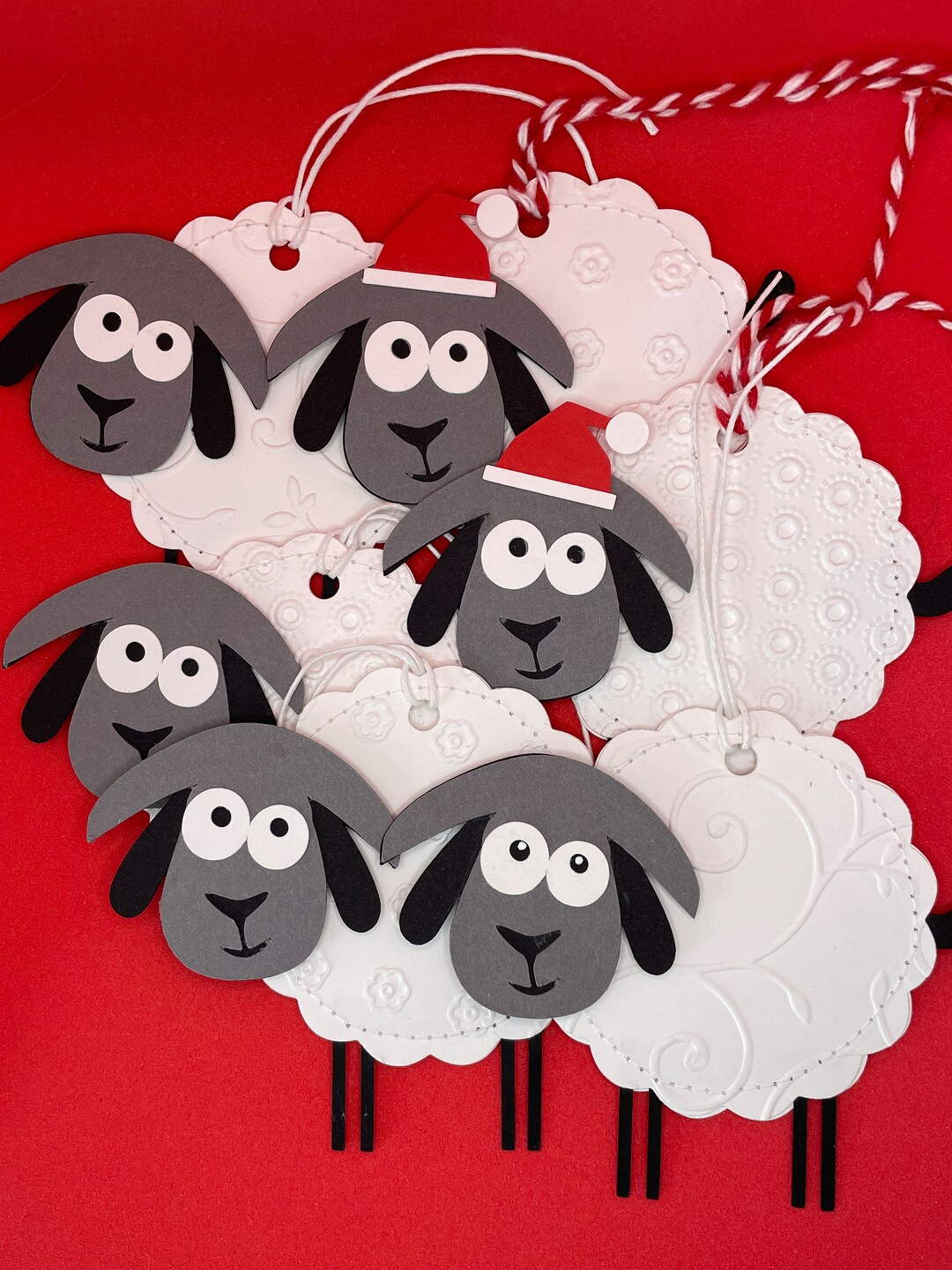 Handmade Sheep Gift Tags Birthday Christmas Hanging Decoration ...