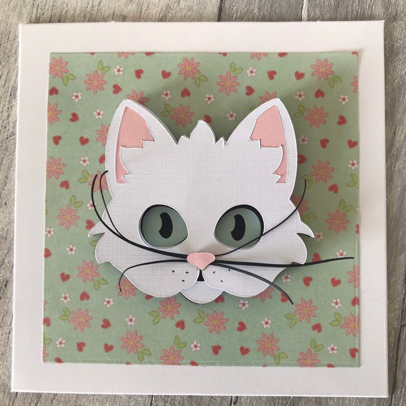 Personalised Handmade Cat Card | Etsy