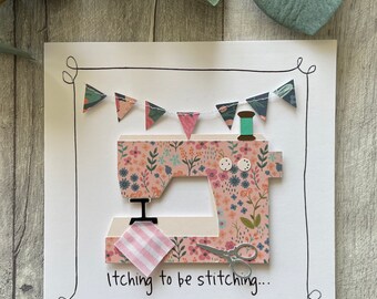 Sewing Machine Card | Etsy
