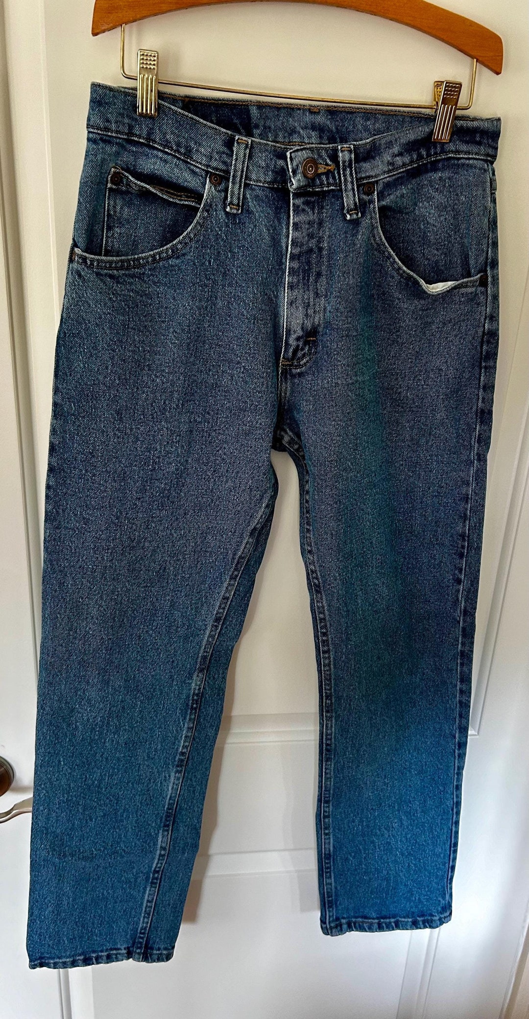 Vintage 5-pocket Wrangler Blue Jeans - Etsy