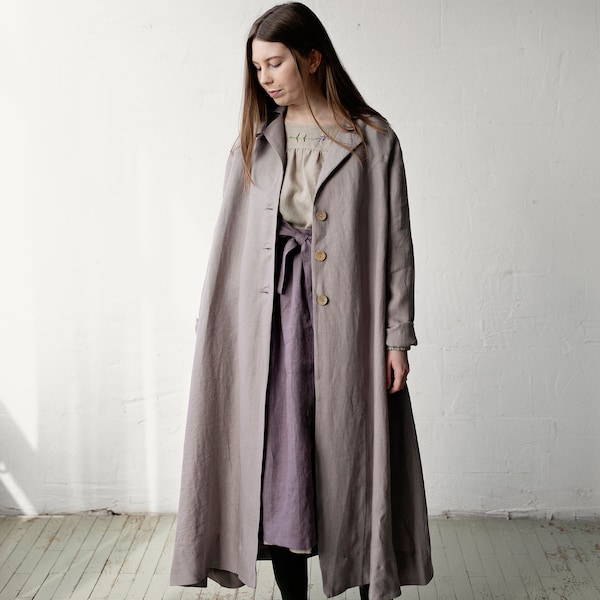 Linen Coat - Etsy