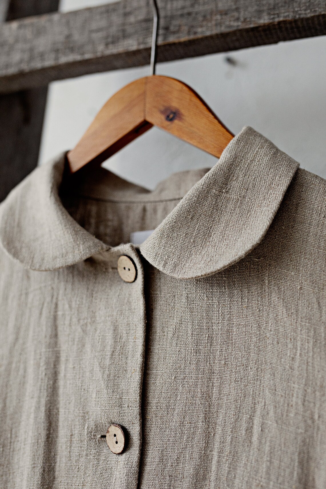 Natural Classic Linen Coat Linen Coat for Women Hand | Etsy