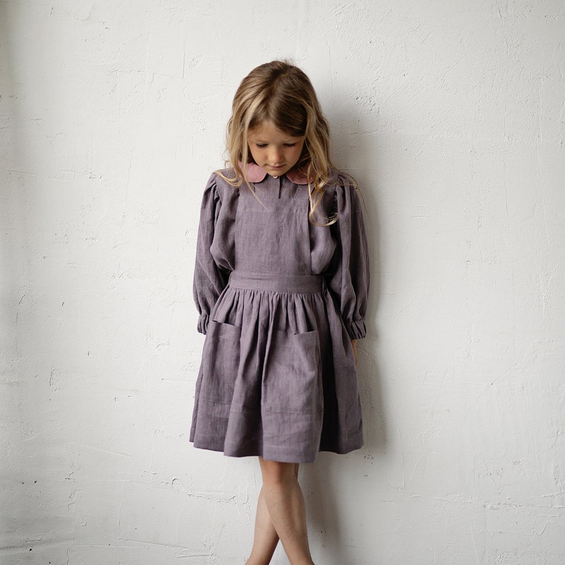 Girls Linen Dress - Etsy