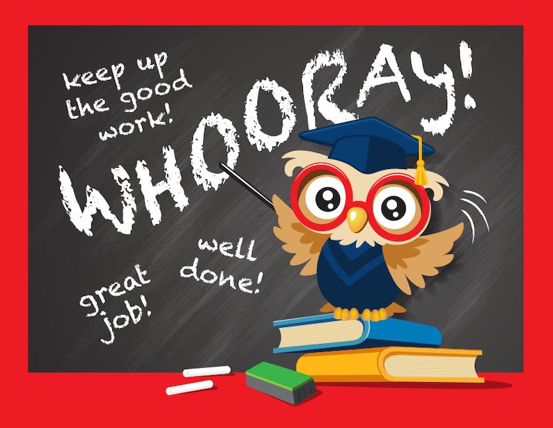 Great Job School Card From Teacher to Student School Post | Etsy