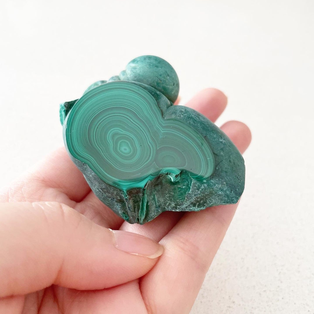 Rare Madagascar Malachite Geode Specimen - One Polished Face (169g) - Etsy