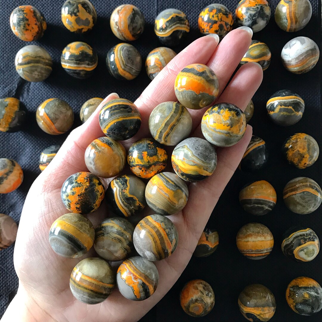 Mini 2cm Rare Bumblebee Jasper eclipse Stone Sphere - Etsy