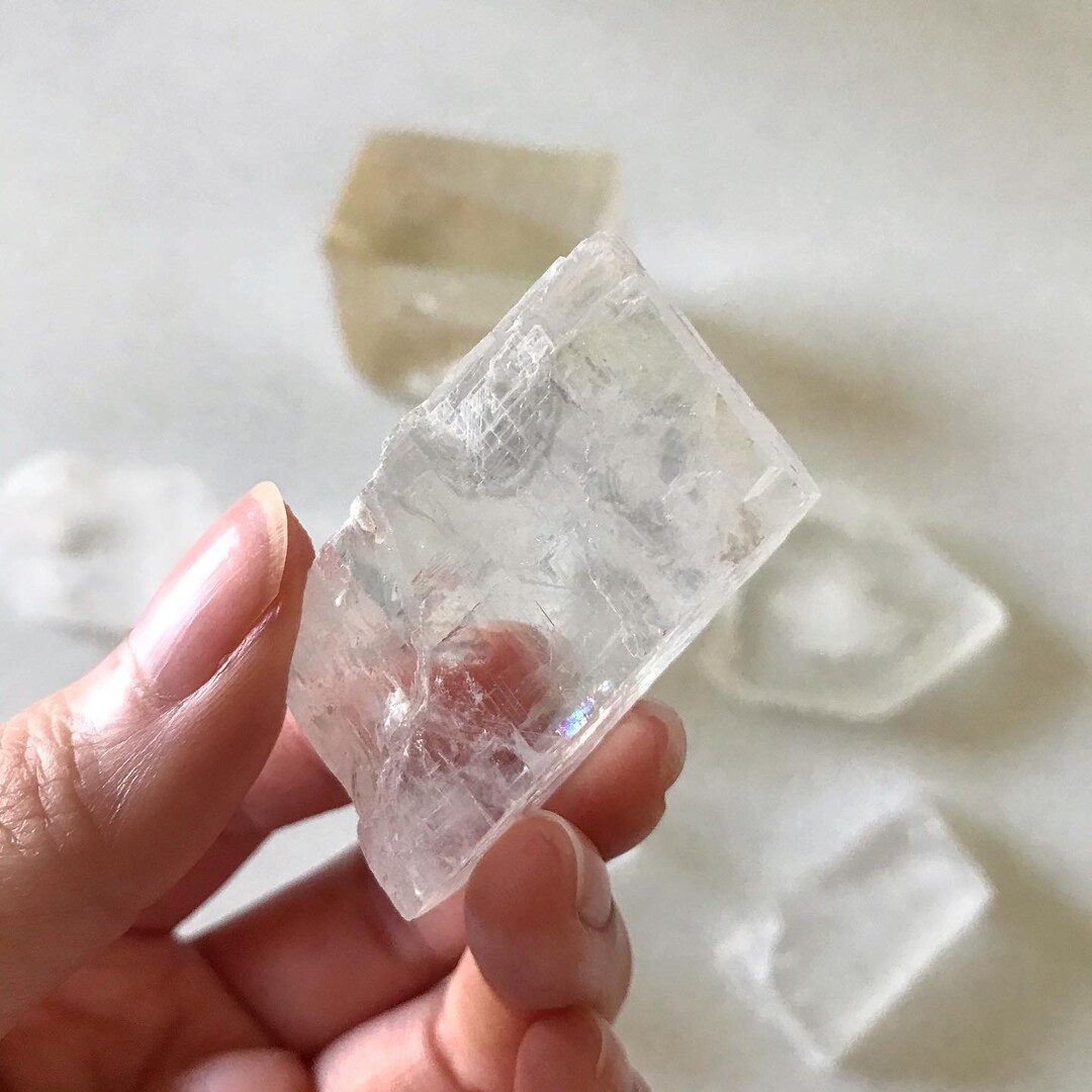 Optical Calcite Rhombohedron 42.5g - Etsy