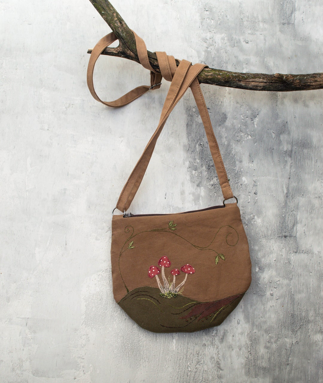 Goblincore Mushroom Purse for Cute Forest Witch. Small OOAK Fairycore ...