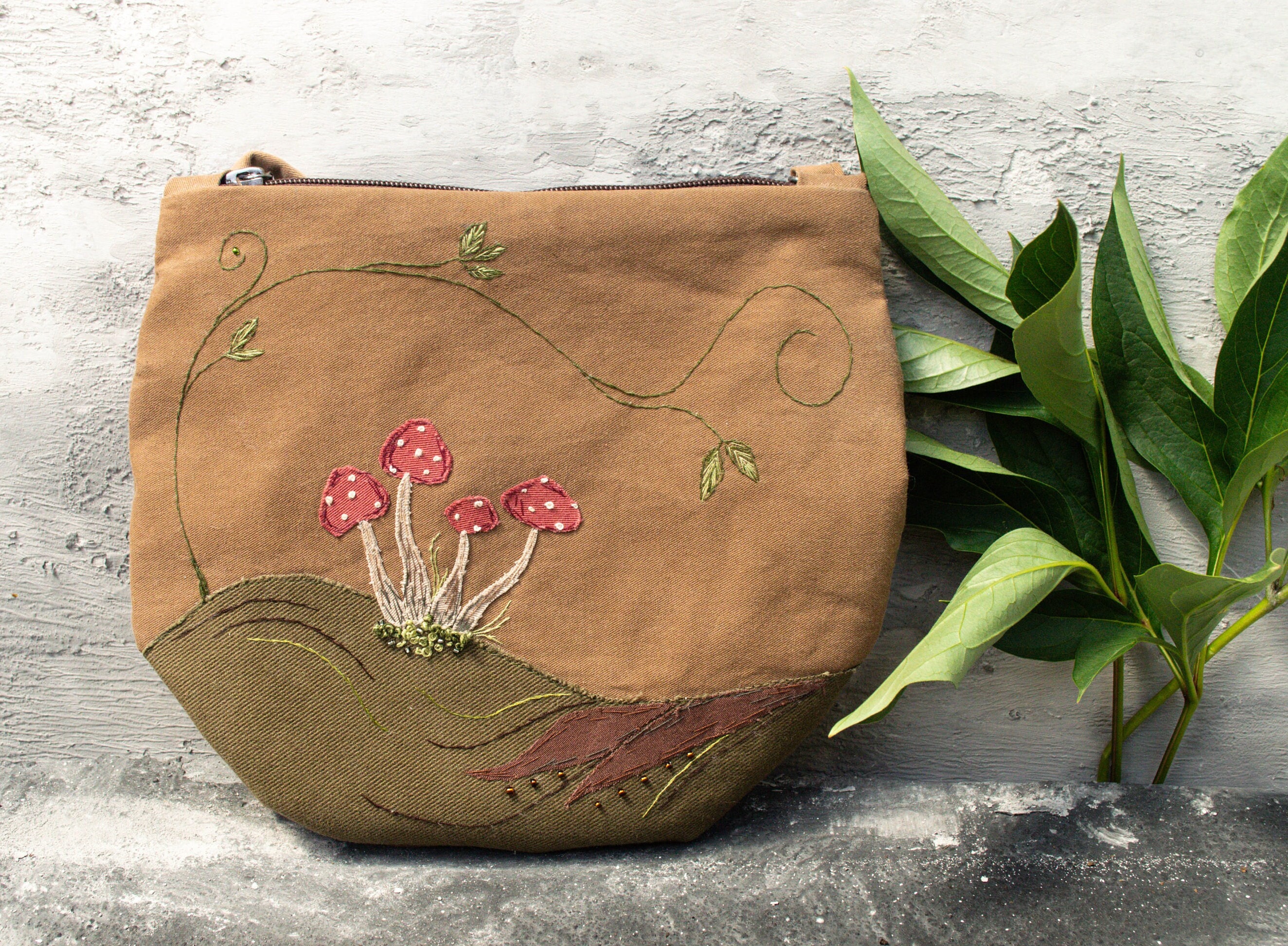 Goblincore Mushroom Purse for Cute Forest Witch. Small OOAK Fairycore ...