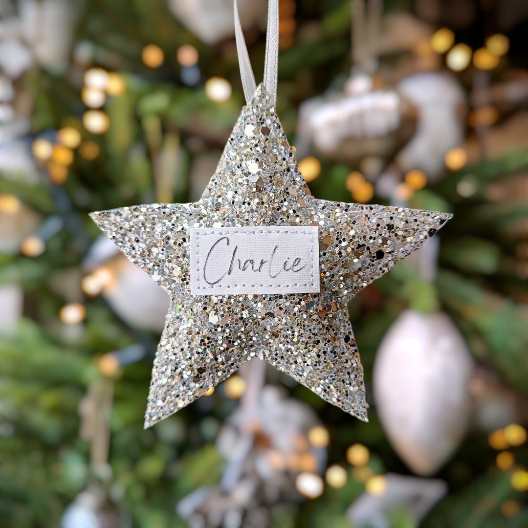 Small Star Decoration, Glitter Star Decorations. - Etsy UK