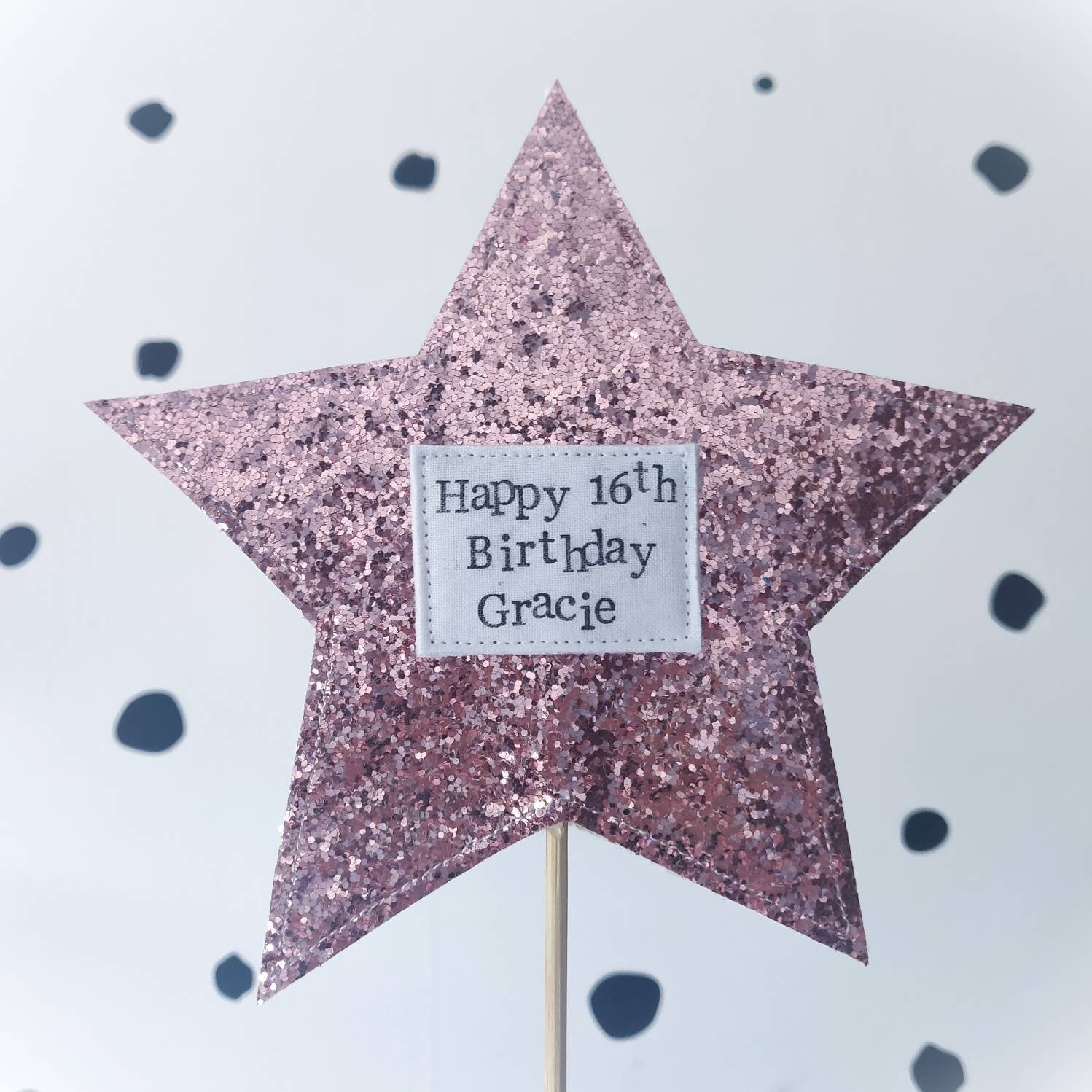 Glitter Star Gift Flag Cake Topper Bouquet Embellishment - Etsy