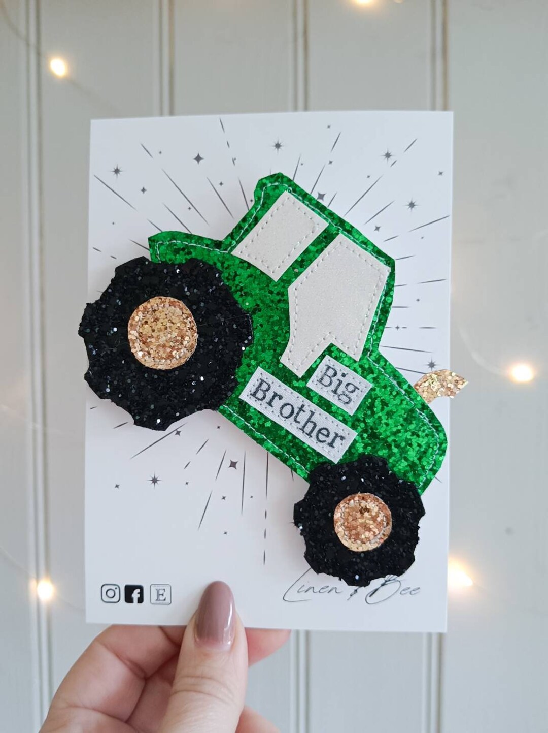 Tractor Big Brother/sister Badge. Personalised Sibling Badge. Big ...