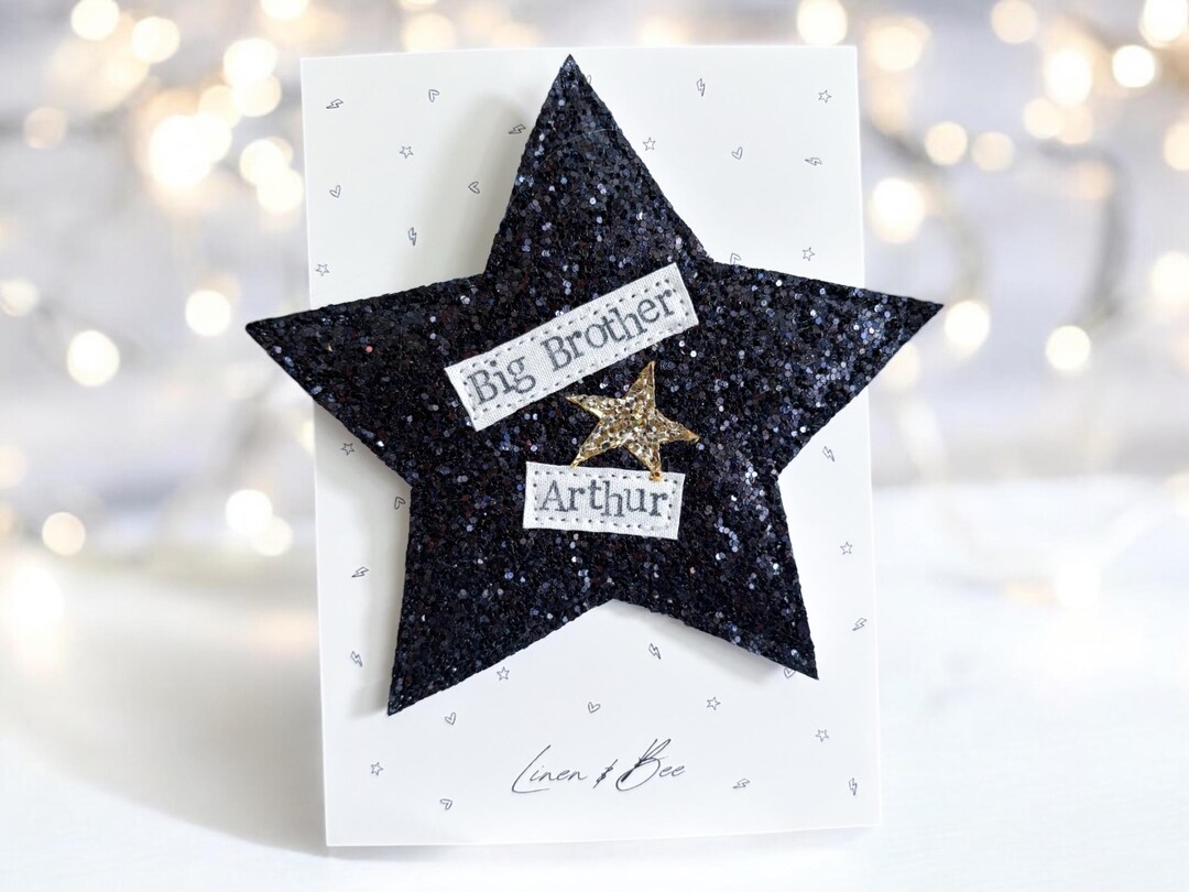 Star Big Brother/sister Badge. Older Sibling Gift, Big Brother Gift ...