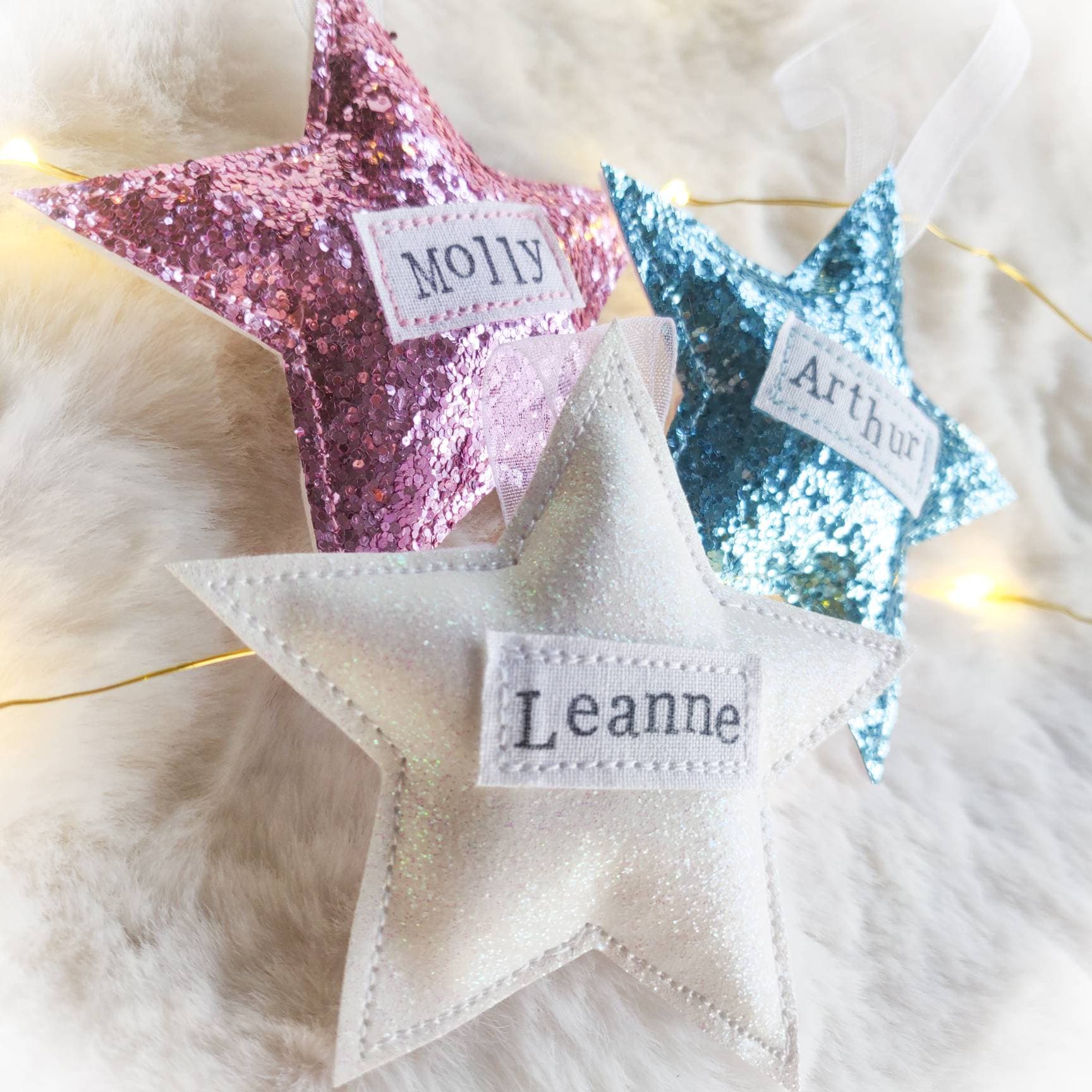 Small Star Decoration Glitter Star Decorations. Handmade. - Etsy UK