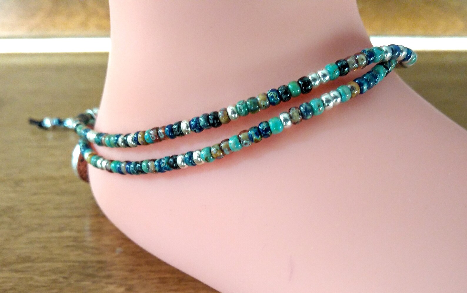 Women's Boho Beach Ankle Bracelet, Multi Colored Beaded Anklet ...