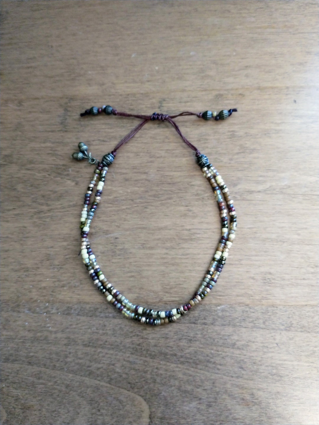 Women's Boho Ankle Bracelet, Multi Colored Beaded Anklet, Adjustable ...