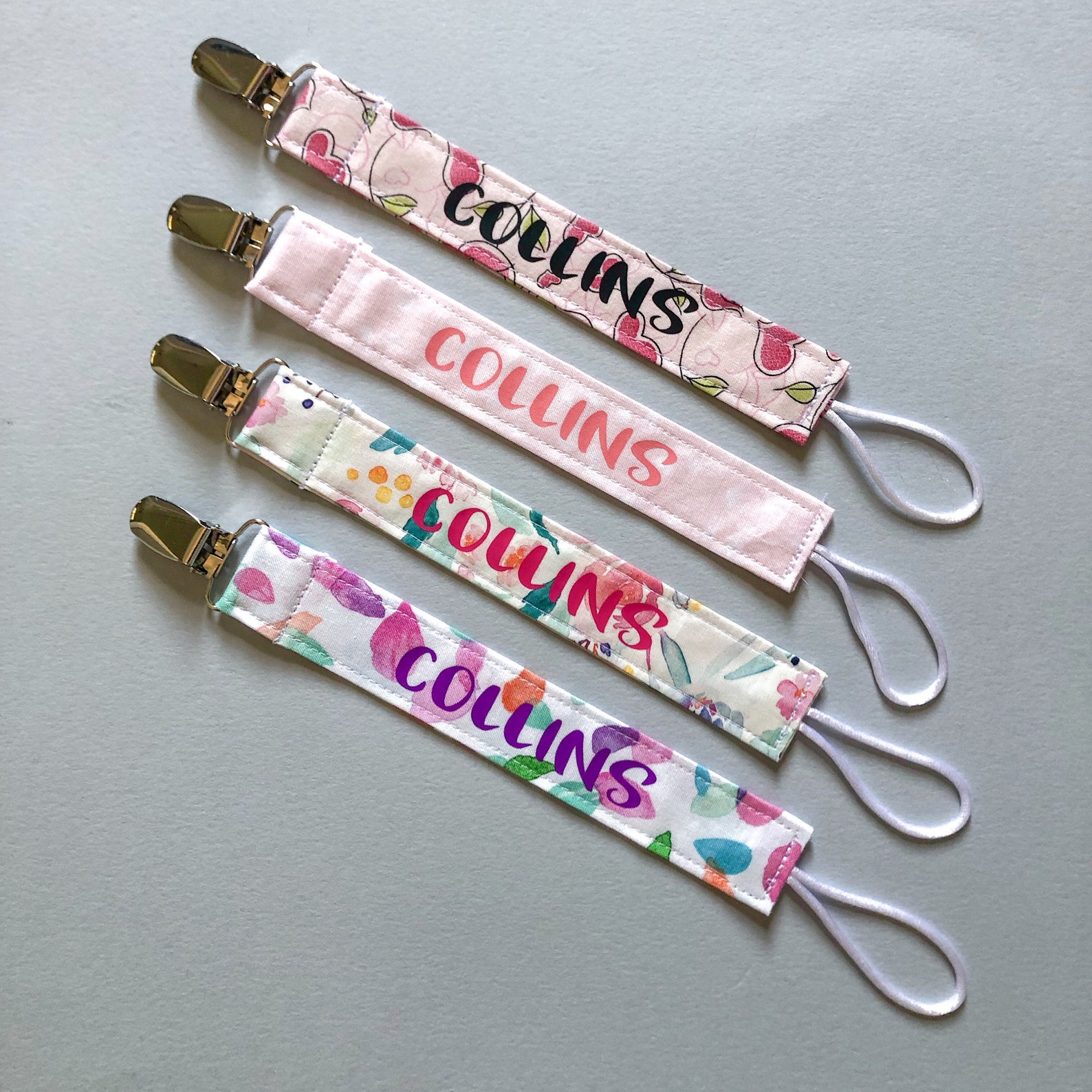 Personalized Pacifier Clip Set Mix and Match Baby Pacifier - Etsy