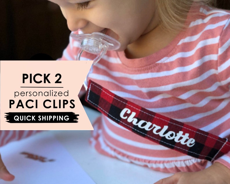 Personalized Pacifier Clip Set Mix and Match Baby Pacifier | Etsy