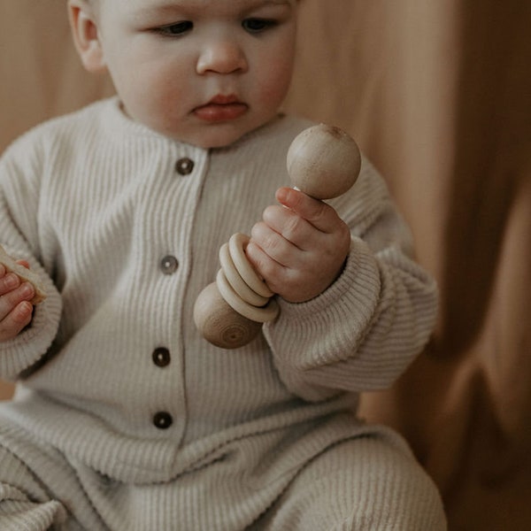 Wooden Baby Rattle - Etsy