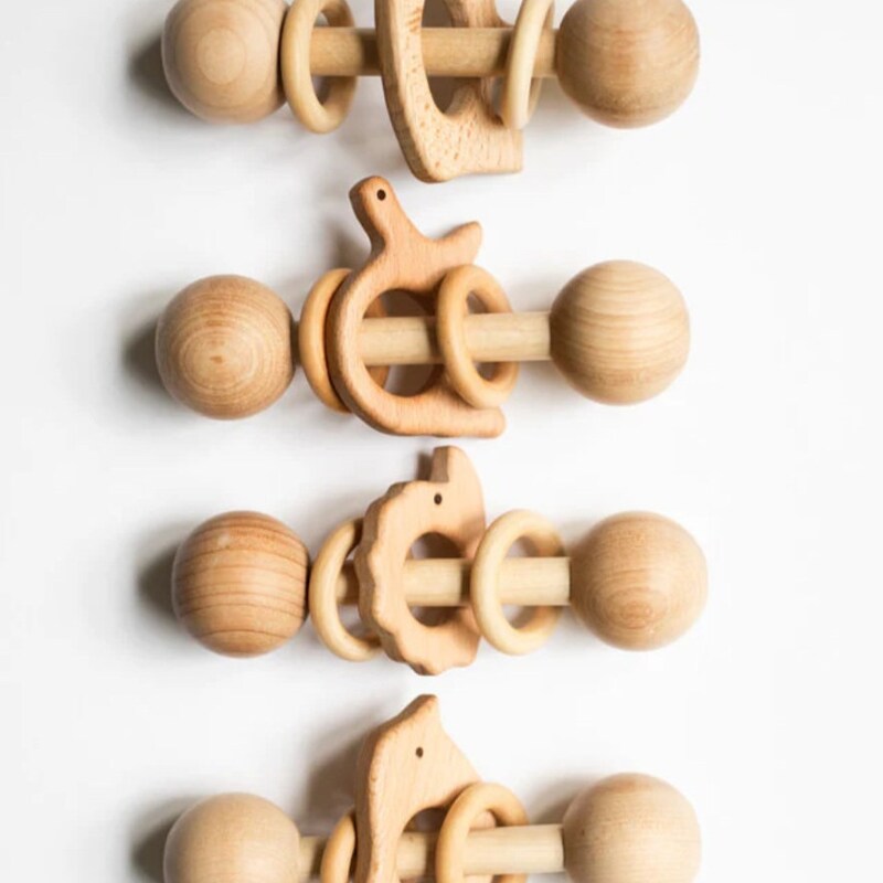 Wooden Baby Rattle - Etsy