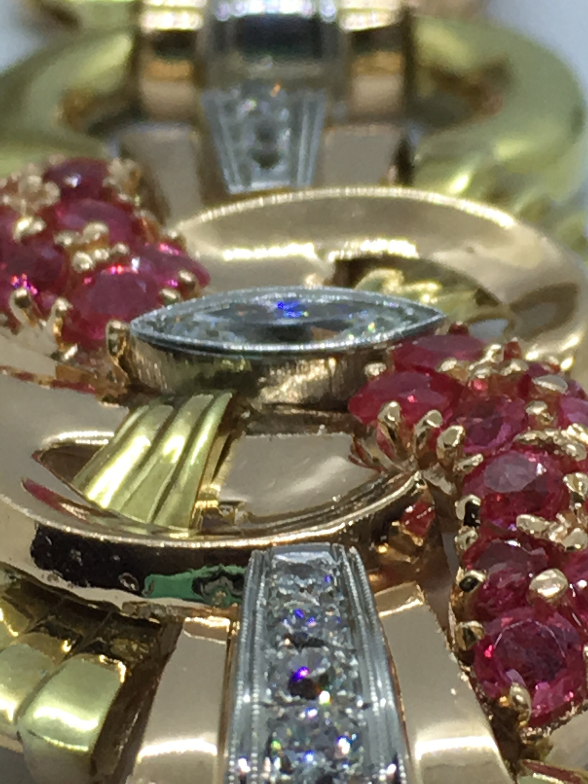 Ladies 14kt Yellow, Rose, and White Gold Diamond and Ruby Bracelet - Etsy Ladies 14kt Yellow, Rose, and White Gold Diamond and Ruby Bracelet - Etsy
