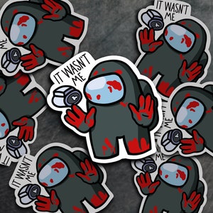 Among Us IMPOSTOR Sticker Laptop Sticker Vinyl Sticker Gaming | Etsy