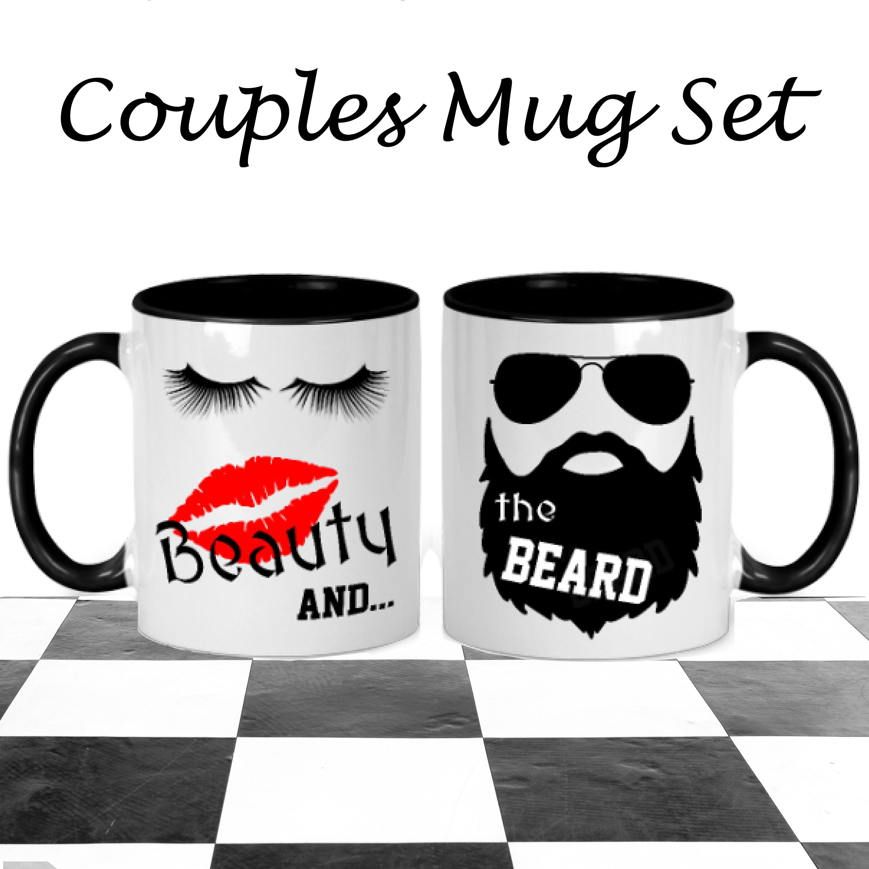 Beard Mug Beauty and the Beard Couples Mug Set Beauty Mug | Etsy