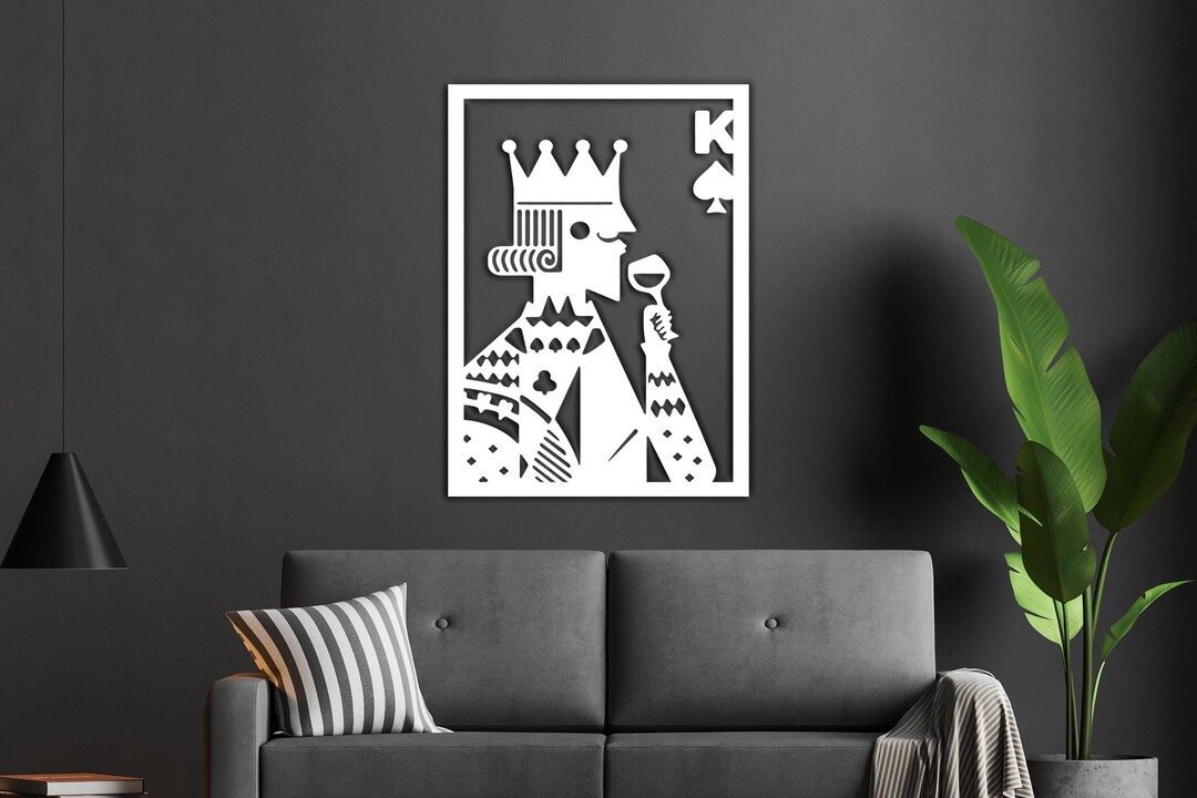 King of Spades Wooden Wall Art | Playing Card Decor | Modern Game Room ...