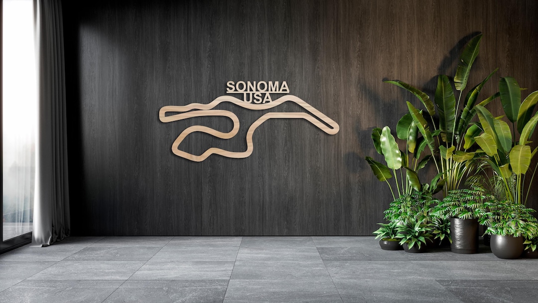 USA Sonoma Infineon Raceway Wall Art Car Gifts Wall Decor Handmade Car ...