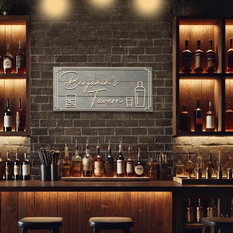 Wooden Bar Sign - Etsy