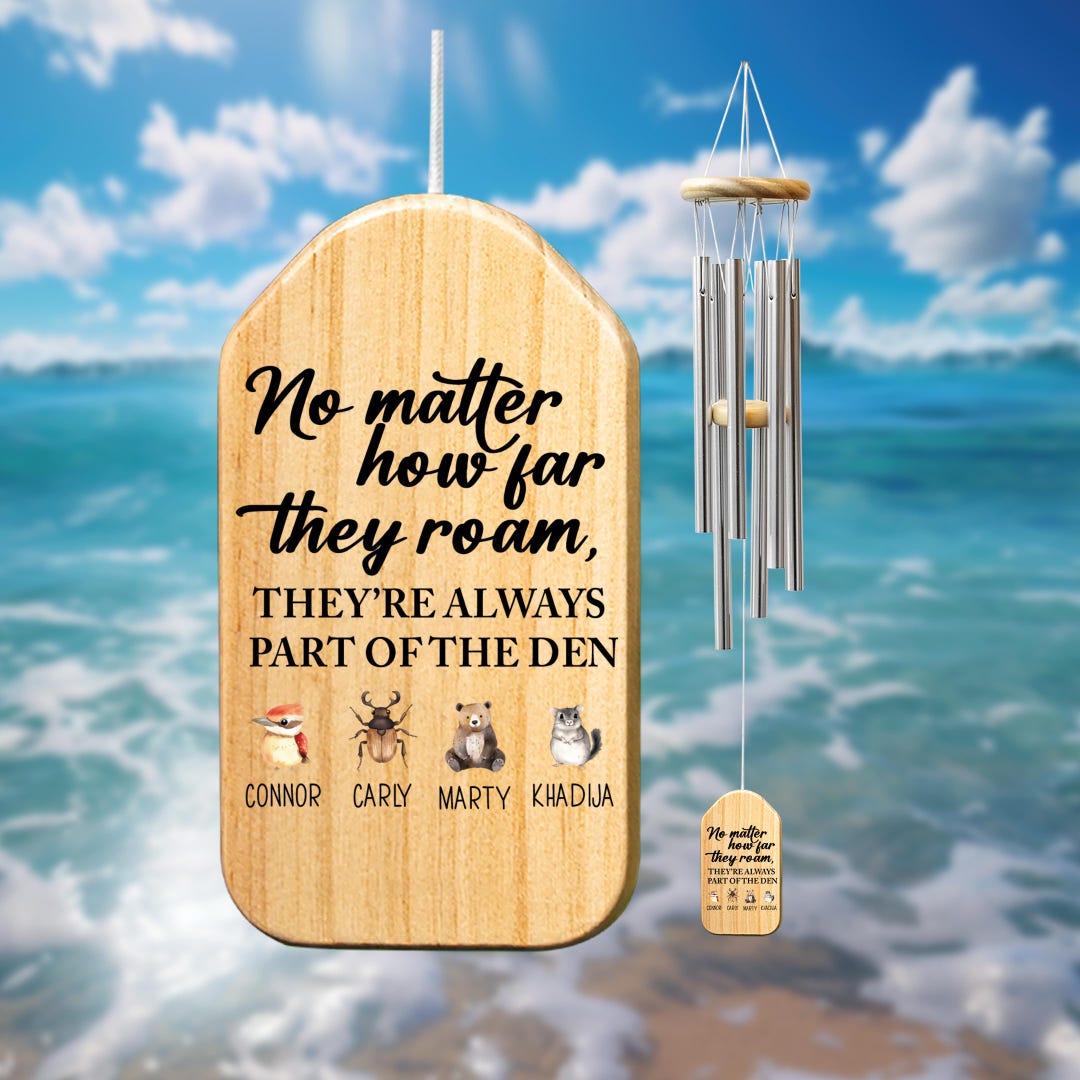 Personalized Critter Windchime | Custom Names & 40+ Animal Designs ...