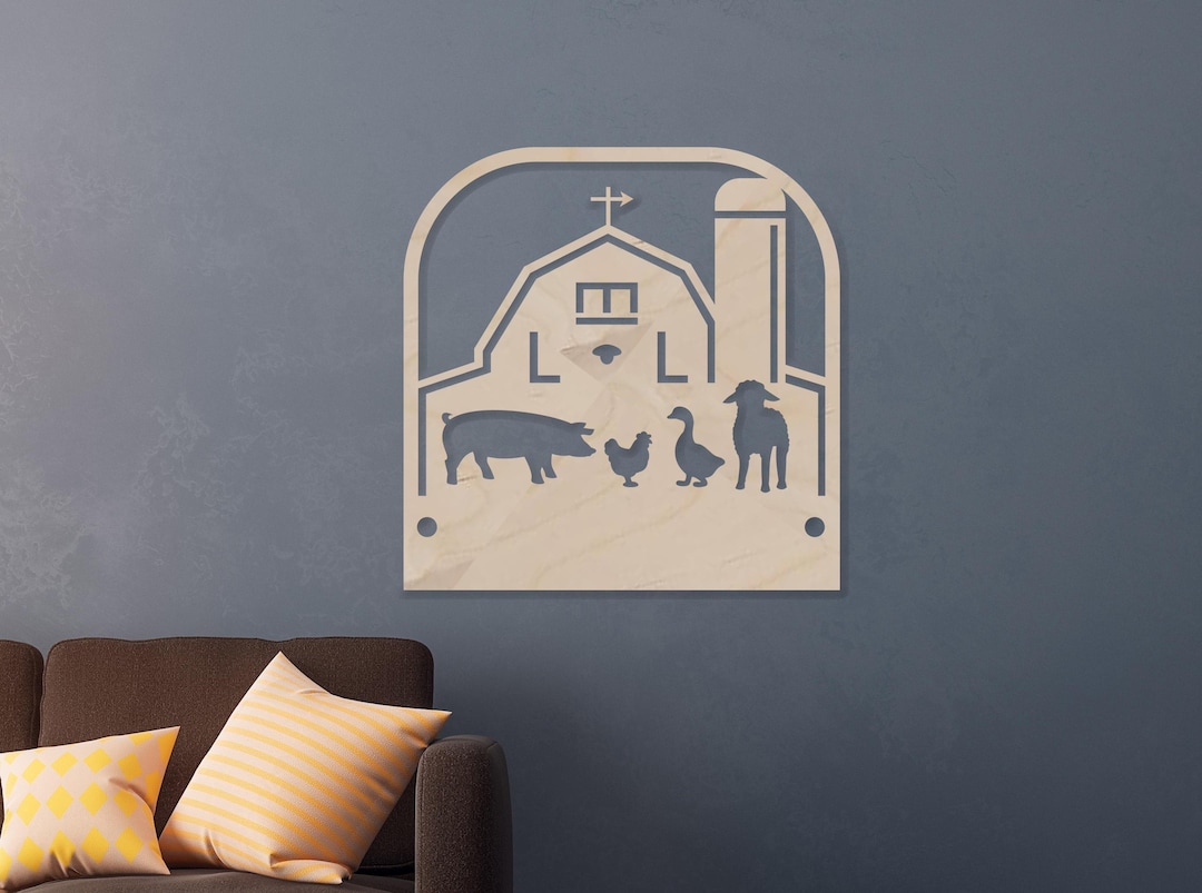 Farmhouse 3D Wood Wall Art | Custom Color | Rustic Barn Decor Handmade ...