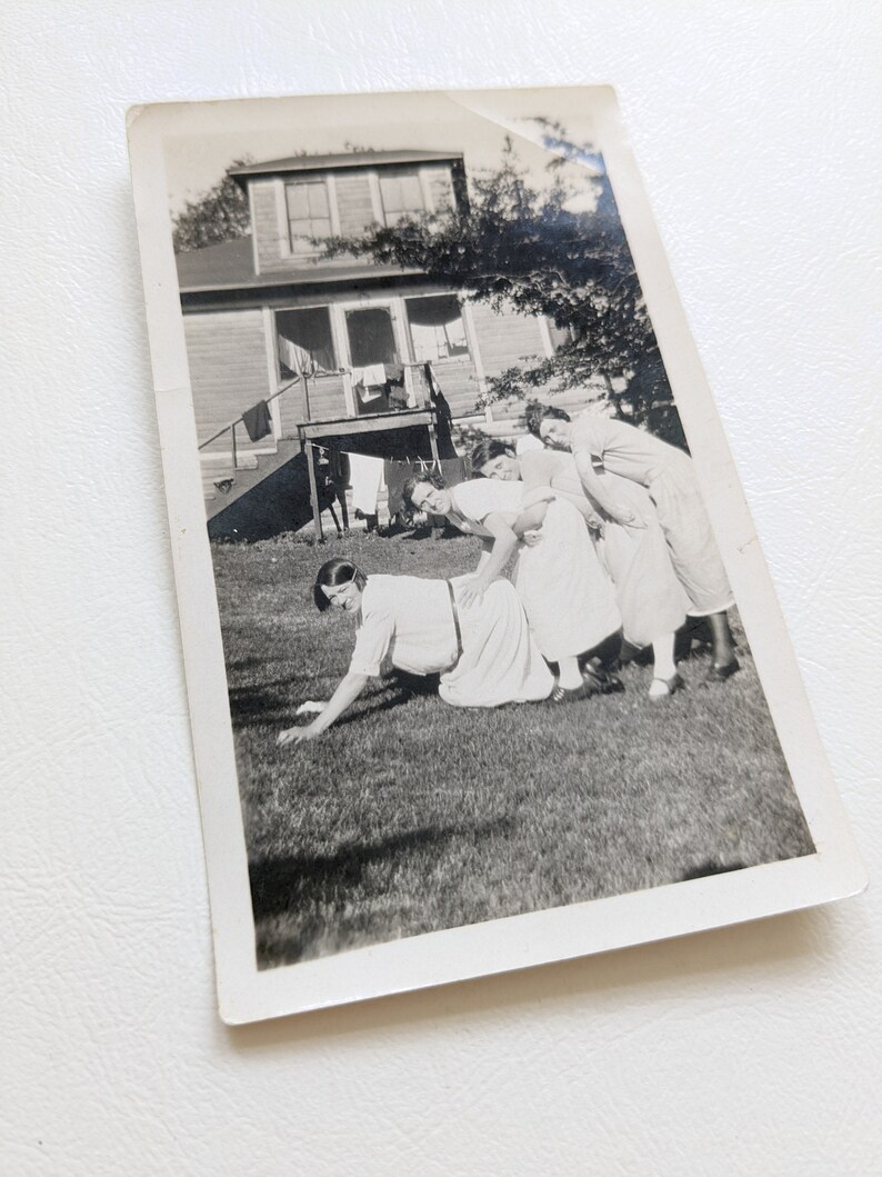 B&W Photo Tragic Real Life Human Centipede Original Found Photograph ...