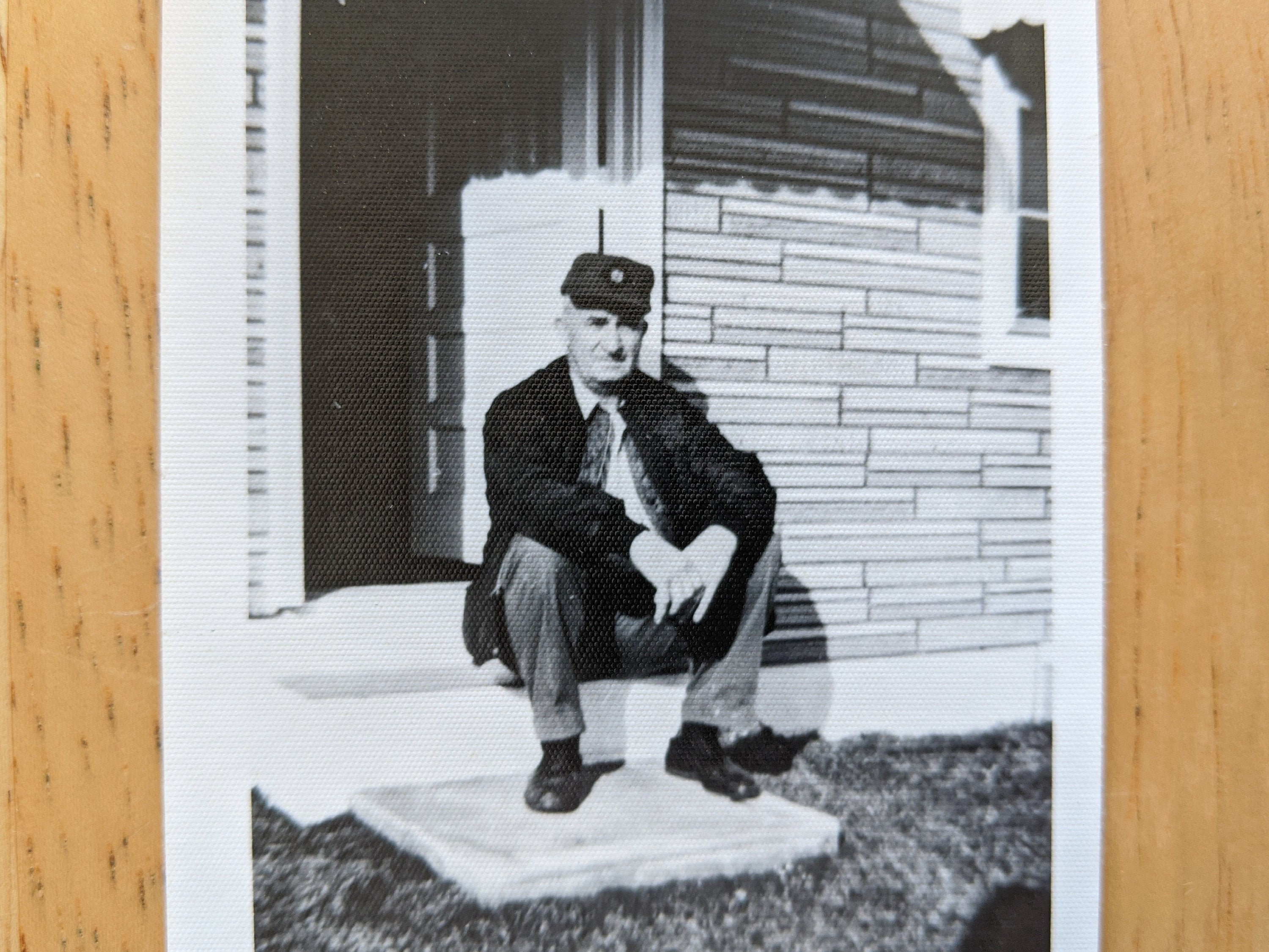 Vintage Portrait Foto Old Man on the Stoop 1972 Original Found ...