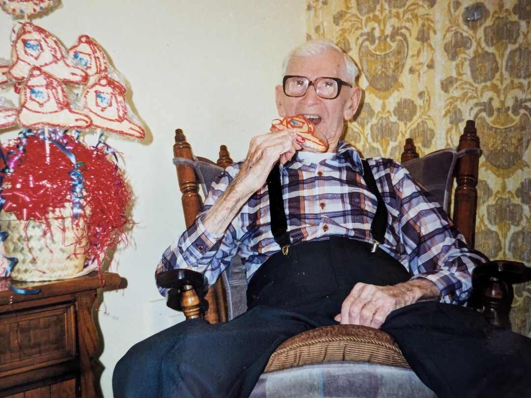 Vintage Snapshot - Happy Old Man - 1990s- Original Found Photograph ...