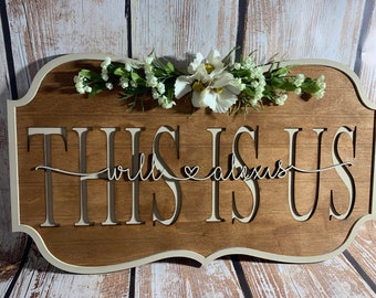 This is Us Laser Cut Words Farmhouse Sign This is US - Etsy