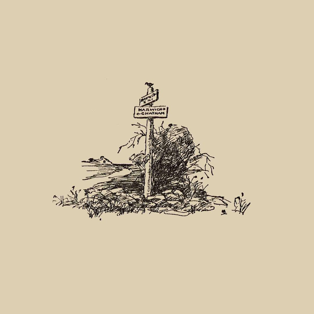 Vintage Coastal Directional Sign Illustration - High-resolution PNG ...