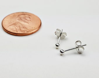 2mm Stud Earrings - Etsy