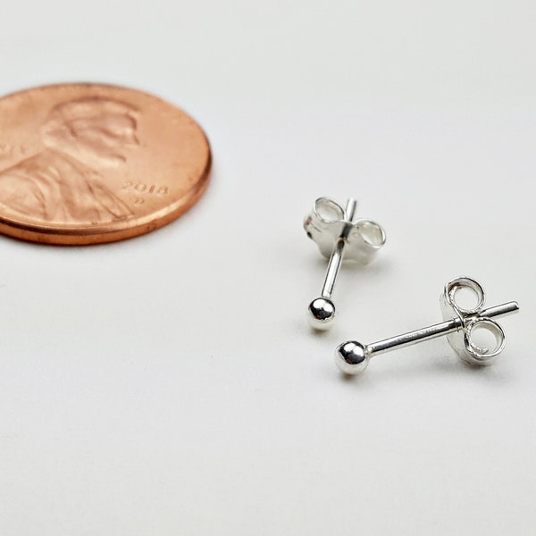 2mm Stud Earrings - Etsy