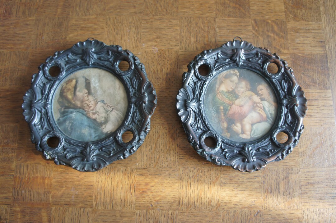 Lot of 2 Antique Art Nouveau Copper Frames - Etsy