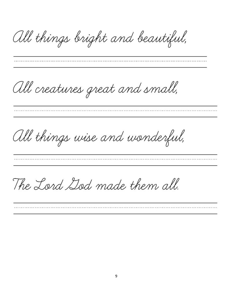 Copy Work Copywork Printables Homeschool Copy Work Printables ...