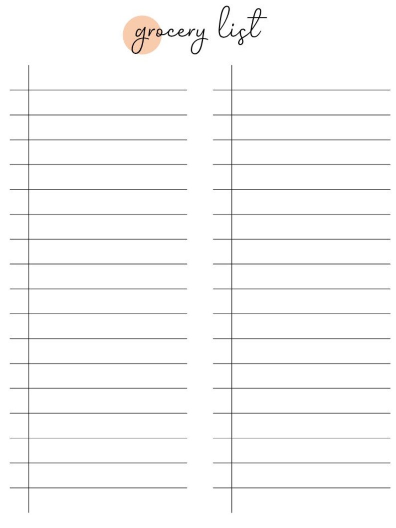 Menu Planner Printable Menu Planner Meal Planner PDF Meal - Etsy